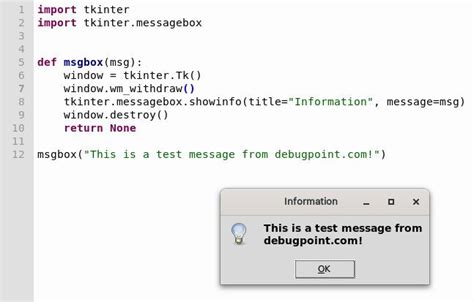 How To Create Message Box In Python