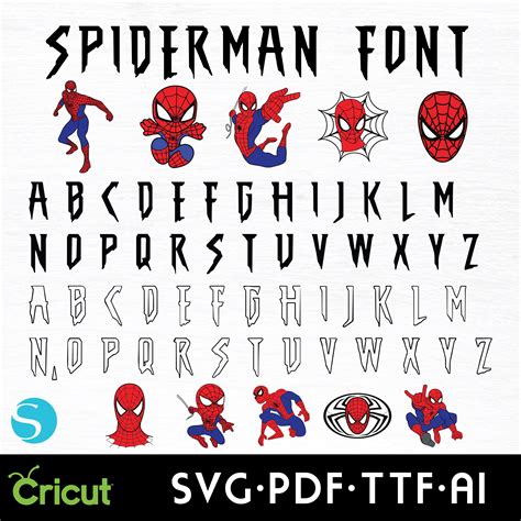 Spider Font Spider Font Svg Spider Alphabet Svg Spider Letters Hero Alphabet Hero Font Svg