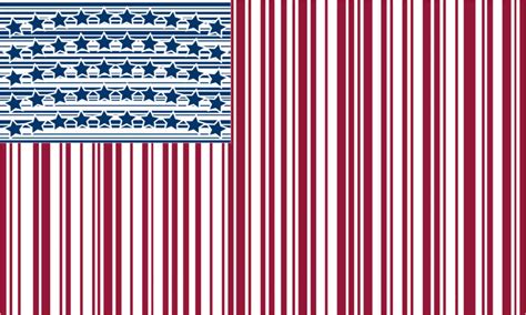 5x3 American Flag Barcode Sticker Car Bumper Stickers Vinyl Truc