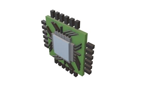 3d Model Microchip Symbol V1 001 Vr Ar Low Poly Cgtrader