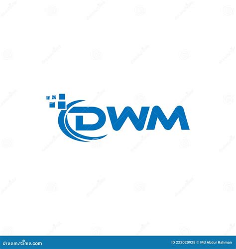 dwm letter logo design on white background dwm creative initials letter logo concept stock