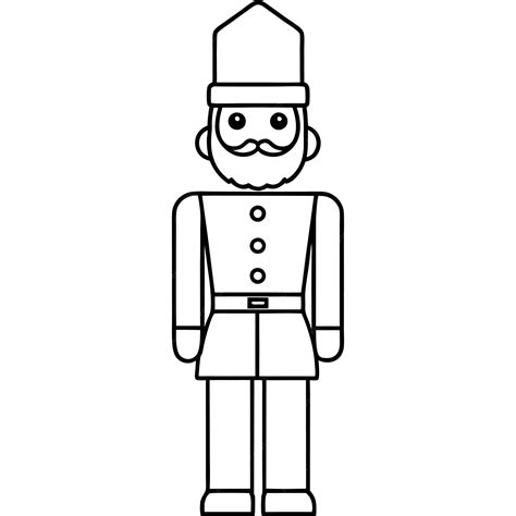 Classic Nutcracker Figurines Vector Line Art Premium Ai Generated Vector