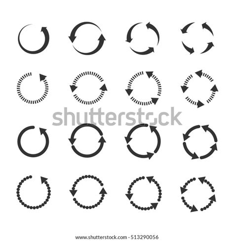 Circle Refresh Reload Rotation Loop Arrows Stock Illustration