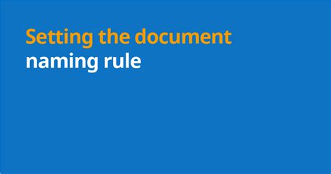 Setting The Document Naming Rule Eformsign Blog I Esignature Solution