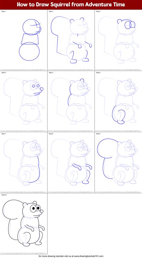 How To Draw Squirrel From Adventure Time Adventure Time Step By Step