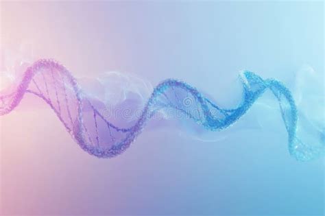 Elegant Dna Sequence In Mid Air Stock Illustration Illustration Of