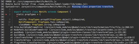 After Adding Babel Plugin Proposal Class Properties In Same Error Issue Babel Babel