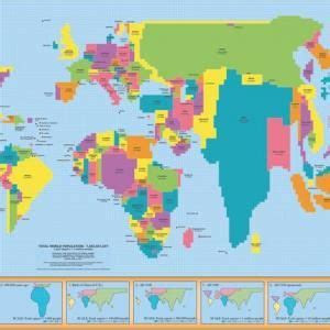 World Population Map Flat In Tube Population Education World Map