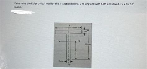 Solved Determine The Euler Critical Load For The T Section