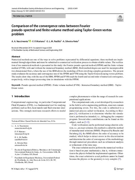 Pdf Comparison Of The Convergence Rates Between Fourier Pseudo
