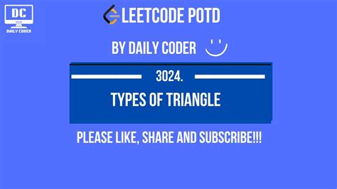Leetcode 3024 Type Of Triangle Potd 19th May2025 Array C