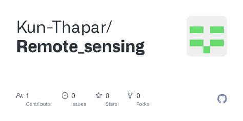 Github Kun Thaparremotesensing