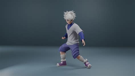 Killua Zoldyck Hunter X Hunter Fanart 3d Free 3d Model Rigged Cgtrader