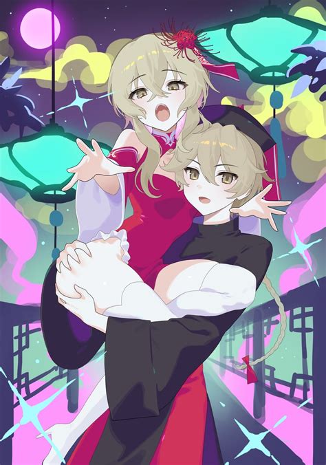 Lumine And Aether Genshin Impact Drawn By Ia Ias Danbooru