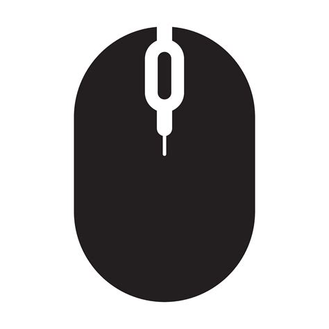 Flat Computer Mouse Vector Icon Isolated On White Background For Graphic Design Logo Web Site