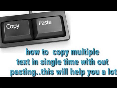 How to copy Multiple text separately in single time - YouTube