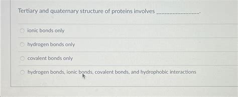 Solved Tertiary And Quaternary Structure Of Proteins