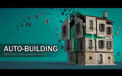 【blender插件】auto Building 1 14 自动建筑程序房屋门窗预设资产 Cggoat