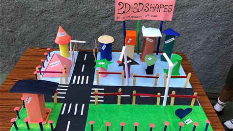 maths project 2d 3d shapes youtube