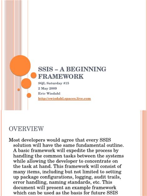 ssis framework pdf database index databases