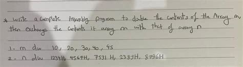 Solved Write A Complete Assembly Progrem To Dable The