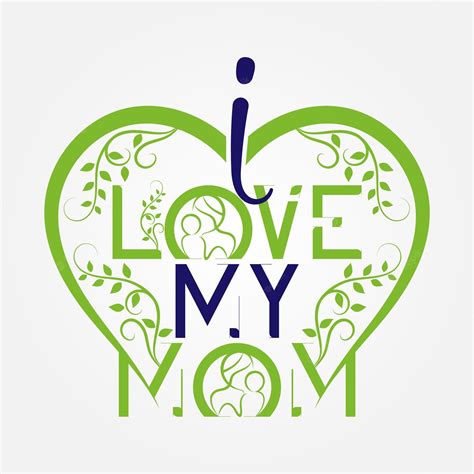 Premium Vector I Love Mom Typography Illustration For Print T Shirt