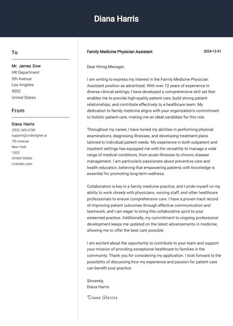 11 Physician Assistant Cover Letter Examples With Writing Tips For 2026