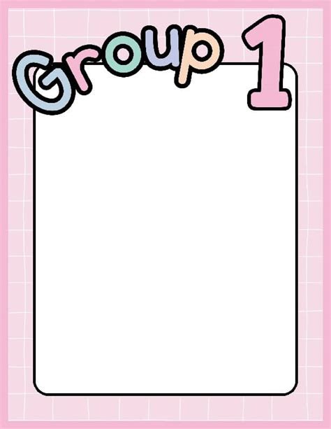 Group Assignments Classroom Management Posters Pastel Grid Theme
