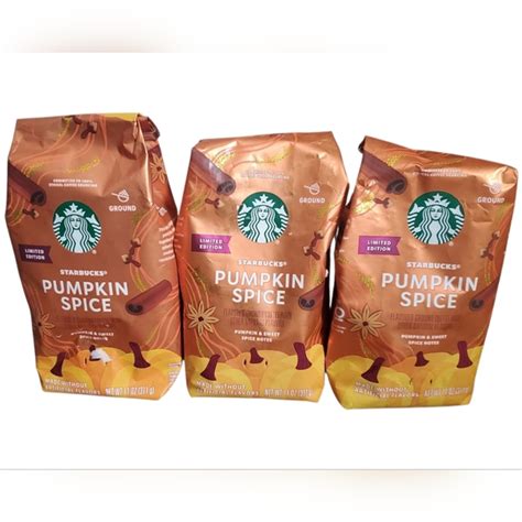 Starbucks Kitchen 3 Starbucks Pumpkin Spice Ground Coffee 1 Oz
