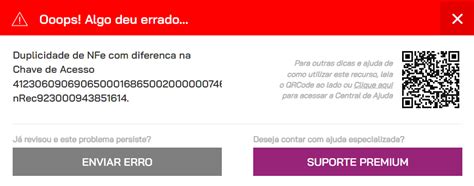 erro duplicidade de nfe com diferença na chave de acesso central de