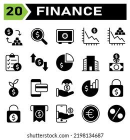 Vector Set Finance Icons Related D Stock Vector Royalty Free Shutterstock