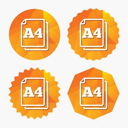 Paper Size A4 Standard Icon Document Symbol Stock Vector Royalty Free FreeImages