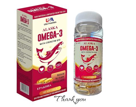 Omega-3 ALASKA Đỏ_Chai 100v_USA