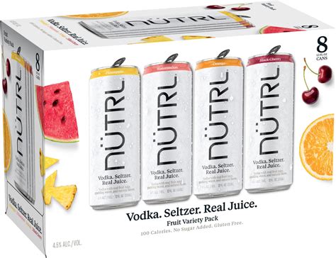 Nutrl Variety Pack 8pk Can Mission Wine And Spirits