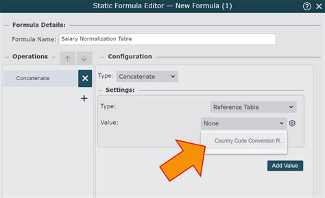 Reference Table Example