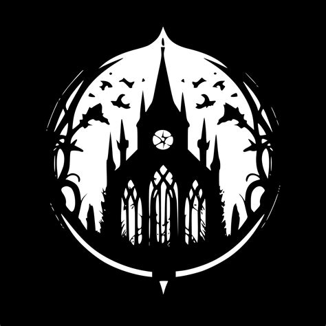 Gothic Minimalist And Flat Logo Vector Illustration 23568698 Vector Art At Vecteezy
