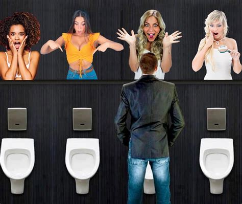 Funny Urinal Sticker “ladies Watching” Humorous Toilet Decor For