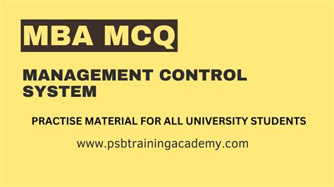 MBA MCQ Management Control System MBA Assignments MBA BBA Tuition MBA Projects