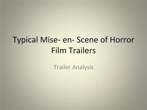 Mise En Scene Analysis Pptx
