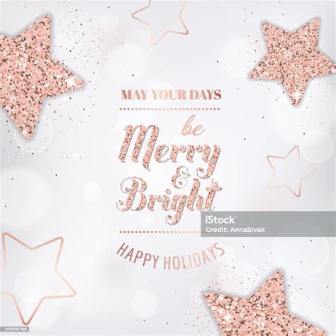 장미 골드 반짝이 별 초대 또는 인사 또는 플라이어 및 새 해 책자 2019 우아한 메리 크리스마스 카드 0명에 대한 스톡 벡터 아트 및 기타 이미지 Istock