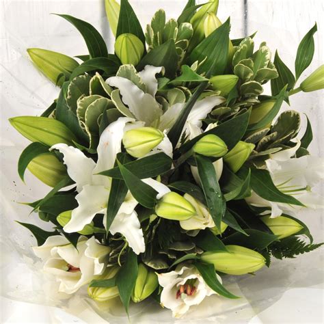 White Lily Flowers Bouquet Orchids And Lilies Bouquet