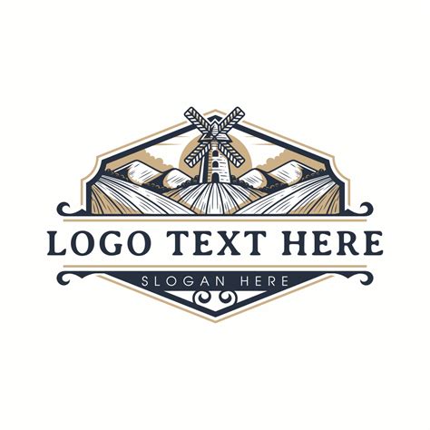 Windlmill Farm Land Logo Logo Maker