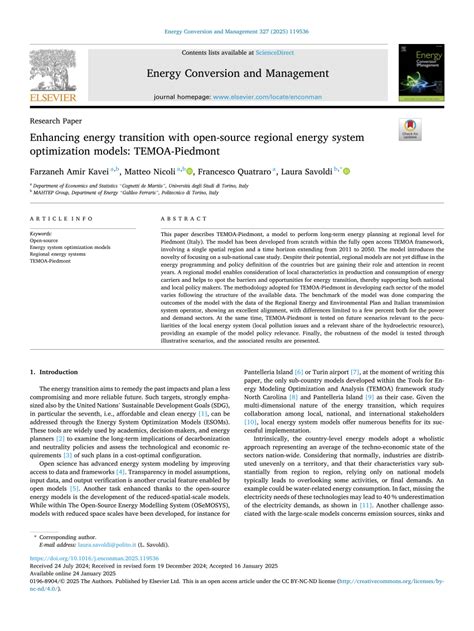 Pdf Enhancing Energy Transition With Open Source Regional Energy System Optimization Models