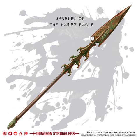 New Item Javelin Of The Harpy Eagle Weapon Javelin Dungeon Strugglers Rdndhomebrew New Item Javelin Of The Harpy Eagle Weapon Javelin Dungeon Strugglers Rdndhomebrew