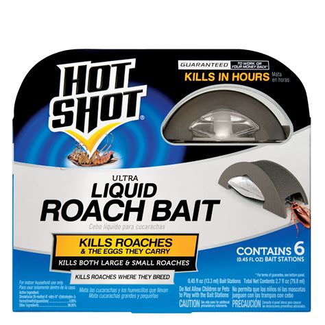 Hot Shot Ultra Liquid Roach Bait Traps 6 Count Indoor Cockroach