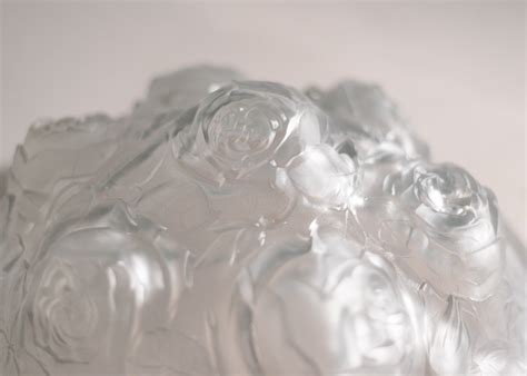 Proantic 1930s Floral Pattern Molded Glass Pendant Lamp