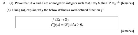 Solved A Prove That If A And B Are Nonnegative Integers