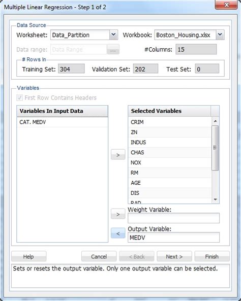 Multiple Linear Regression Example Solver