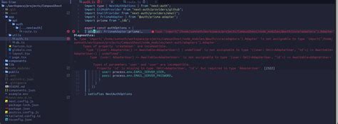 Need Help To Solve This Type Error Getting Type Error In Nextauth