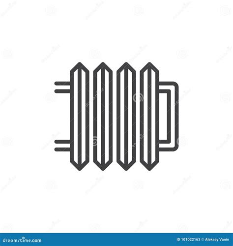 Radiator Line Icon Stock Vector Illustration Of Energy 101022163